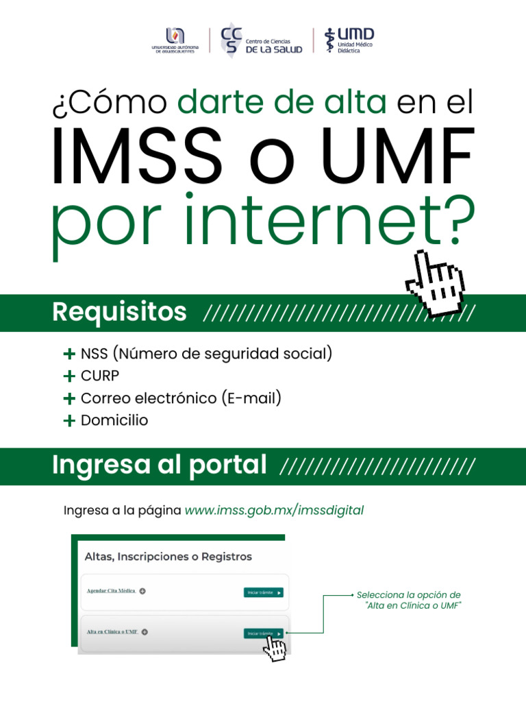 Alta en IMSS o UMF por Internet | PDF