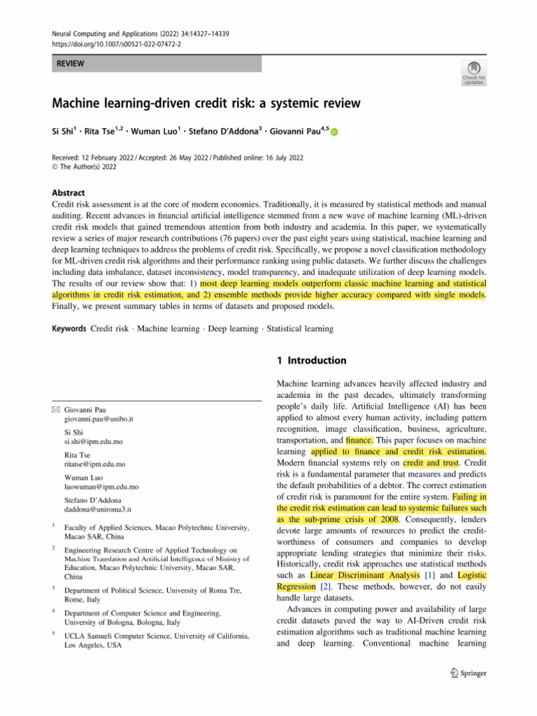 Review Credit Risk | PDF