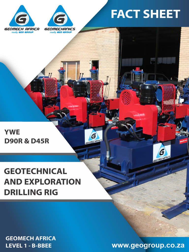 Geotechnical Drilling Rigs: YWE D90R & D45R | PDF | Drilling