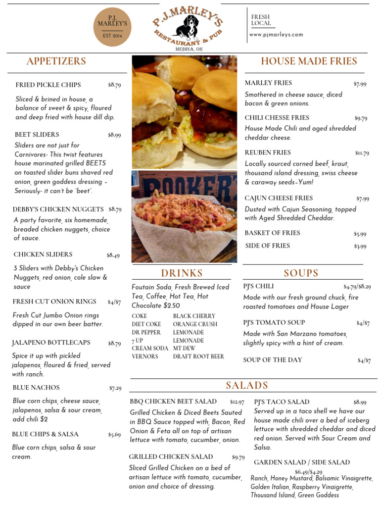 Local Eats & Drinks Menu | PDF | Hamburgers | Western Cuisine