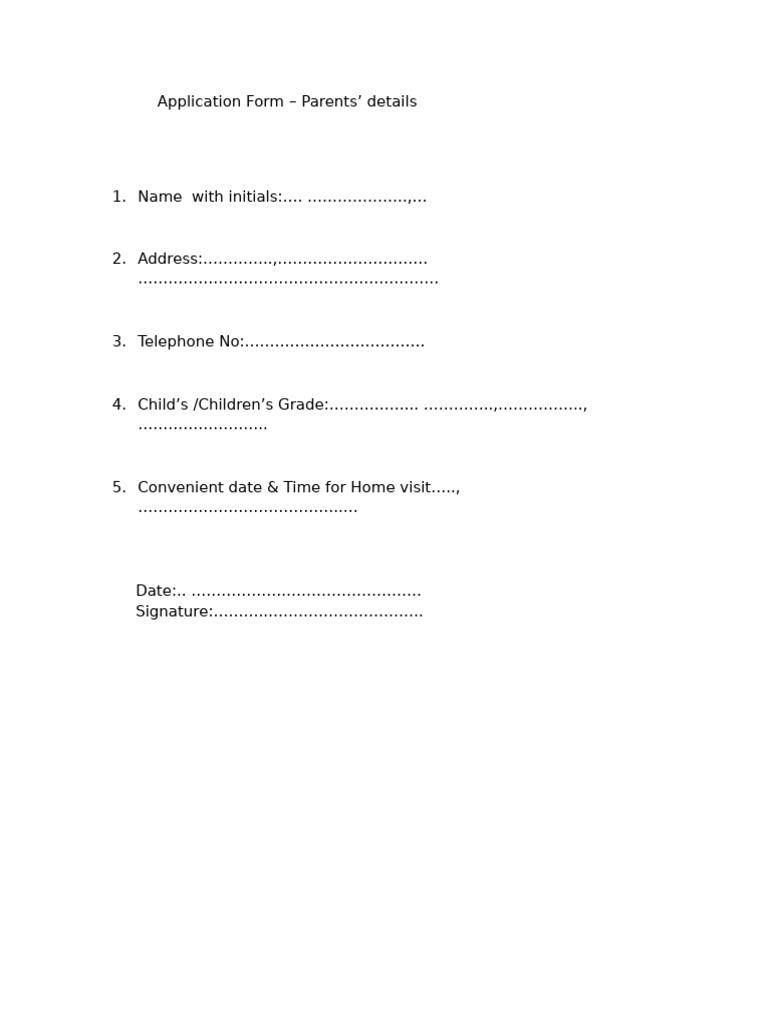 Application Form | PDF