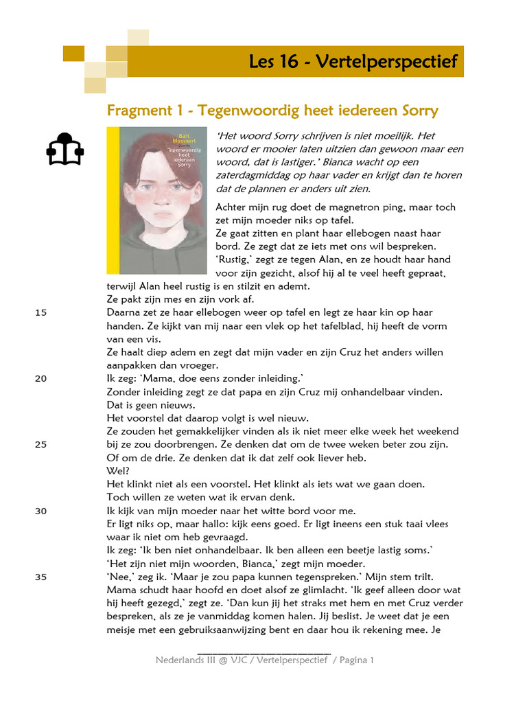 16 Vertelperspectief BIJLAGEN 21-22 | PDF