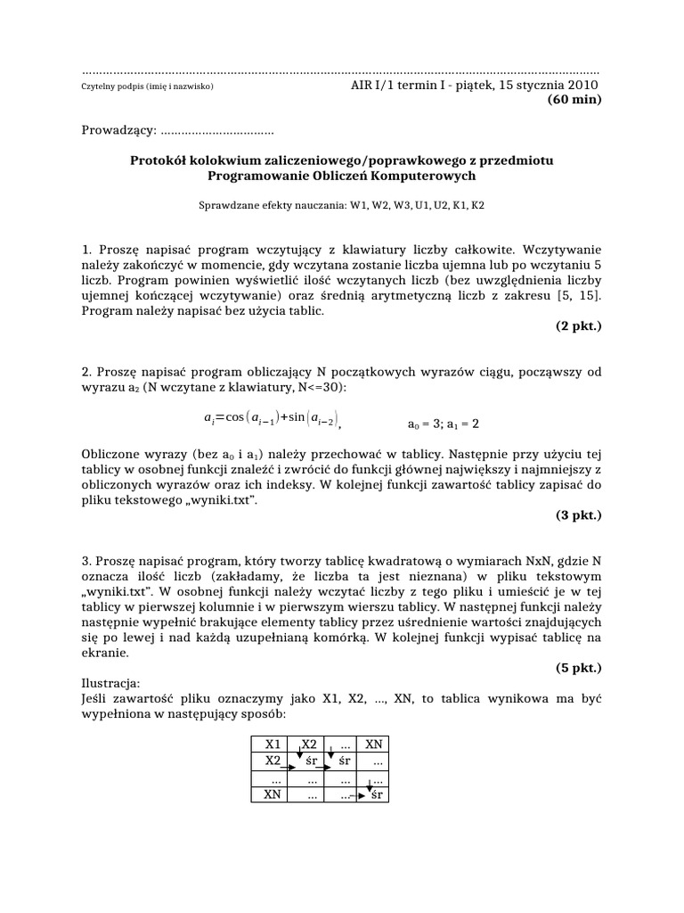POK Kolo Przyklad | PDF