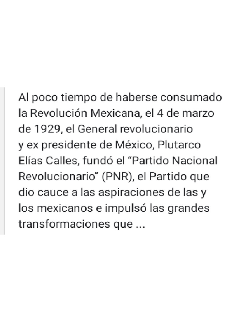 El Surgimiento Del PNR | PDF