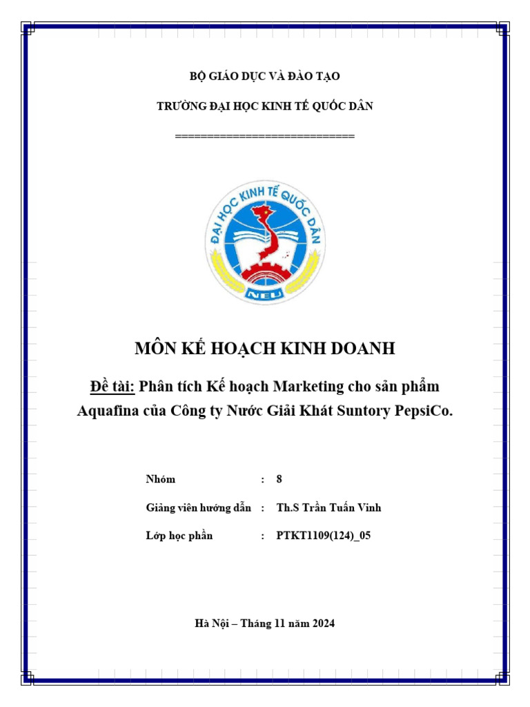 BTN - KHKD - Aquafina | PDF