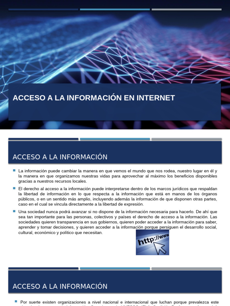 Derecho de Acceso a la Información en Internet | PDF | Red mundial ...