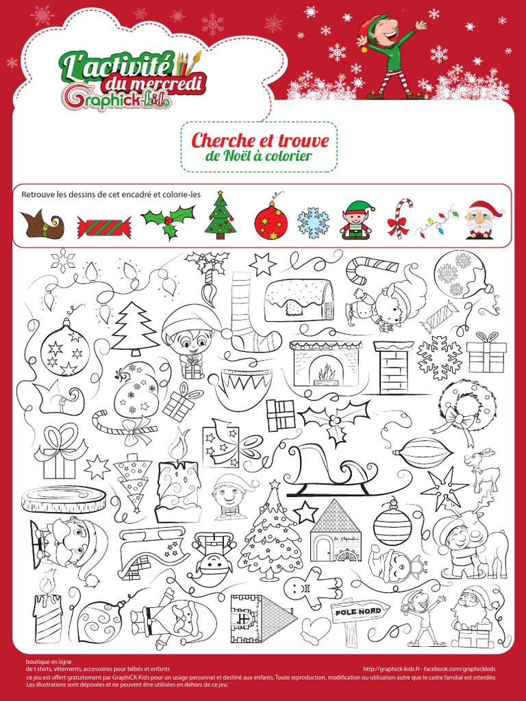 Cherche et Trouve de Noël à Colorier | PDF
