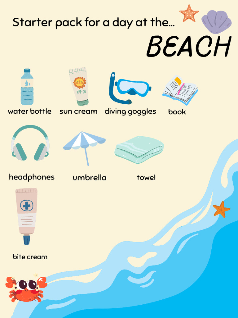 Beach Day Starter Pack Essentials | PDF | Self-Improvement
