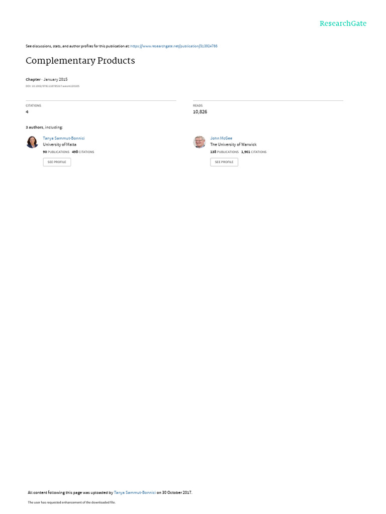 complementary products | PDF | Demand | Elasticity (Economics)