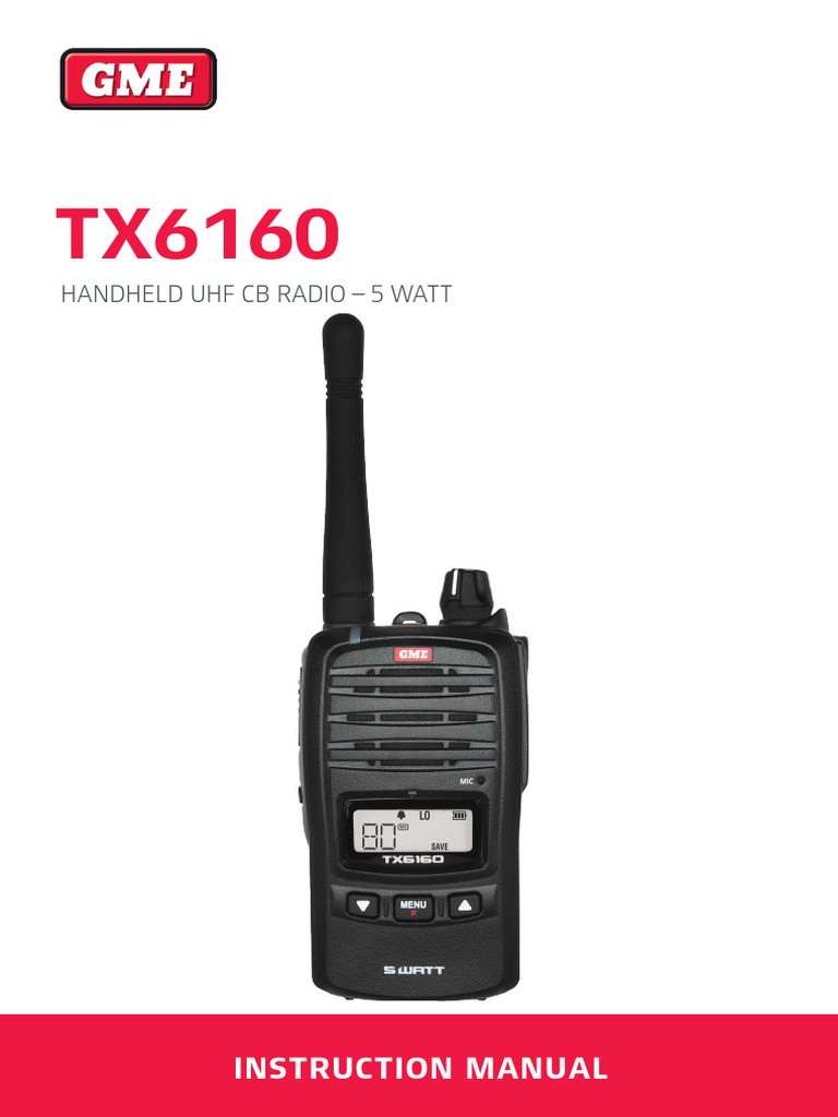 TX6160 Instruction Manual | PDF | Battery Charger | Radio