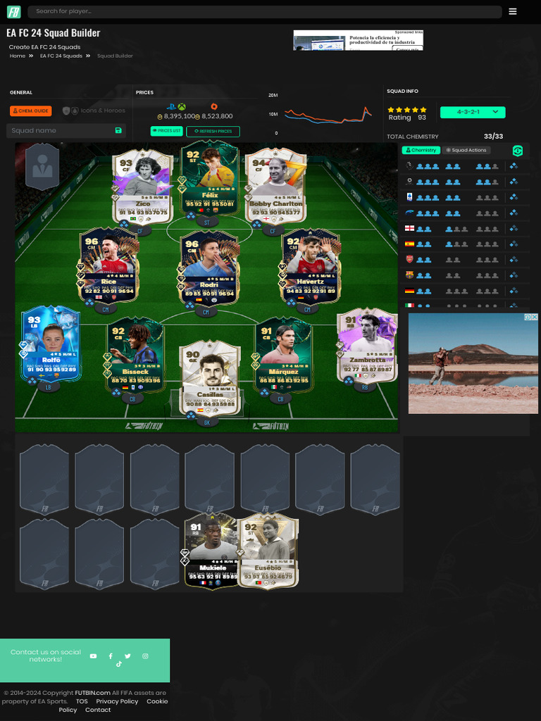 EA FC 24 Squad Builder Tool | PDF