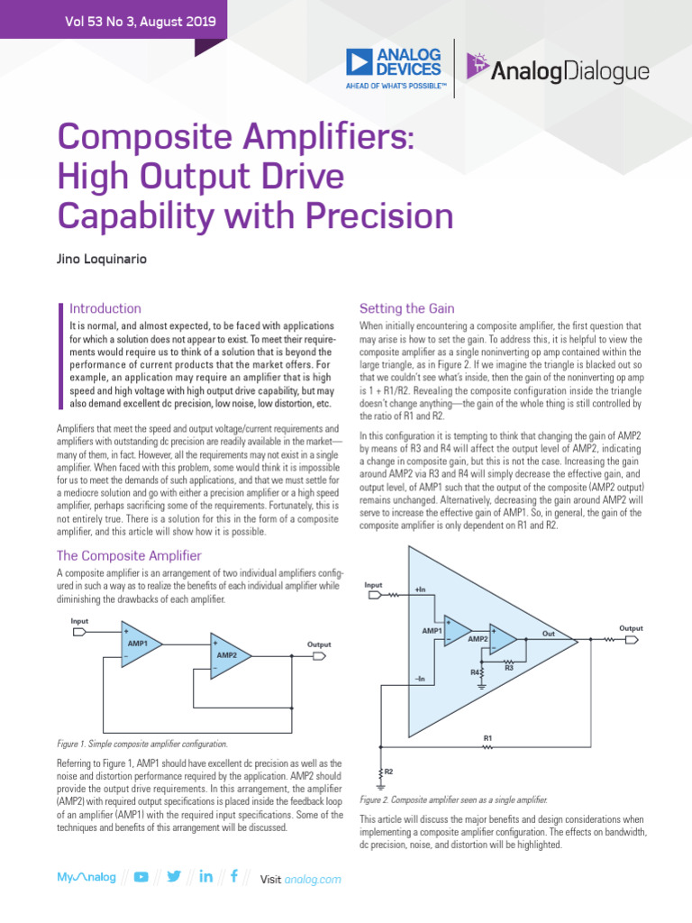 ADI Composite Amplifiers 1714219535 | PDF | Amplifier | Operational Amplifier