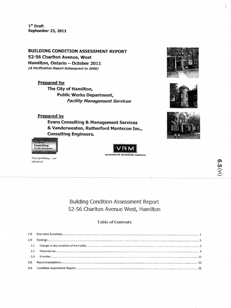 Building Condition Assessment Sept23 2011 Building Technology 