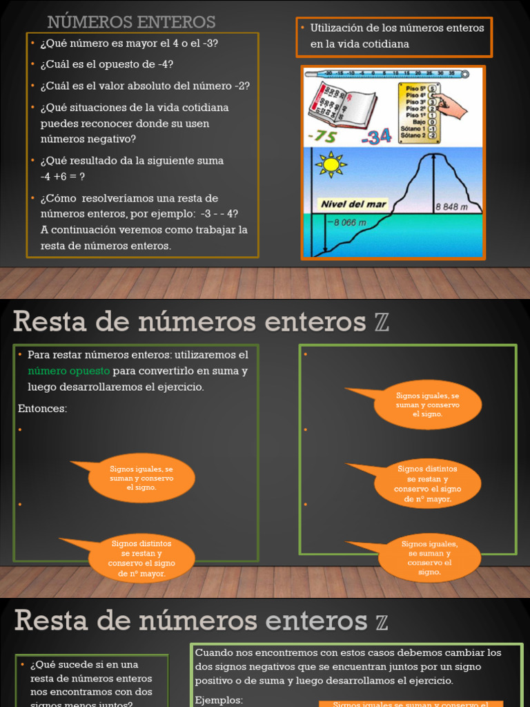 Resta de Números Enteros Septimo | PDF | Entero | Conceptos matemáticos
