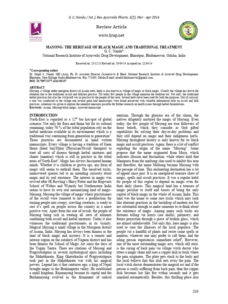 Mayong: Heritage of Black Magic | PDF | Mantra | Ayurveda