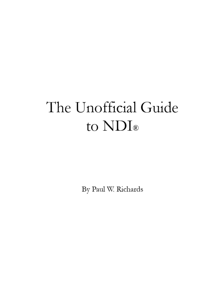 The Unofficial Guide To NDI - 6 X 9 in PDF | PDF | Computer Network | Video