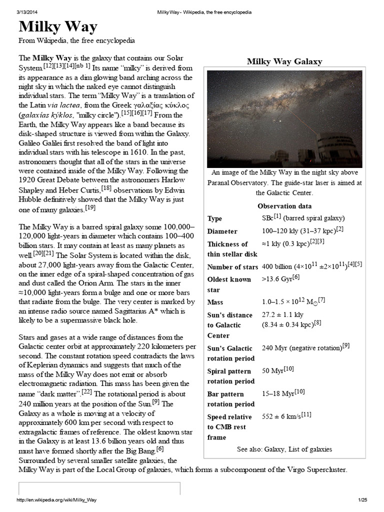 Milky Way | PDF | Milky Way | Galaxy