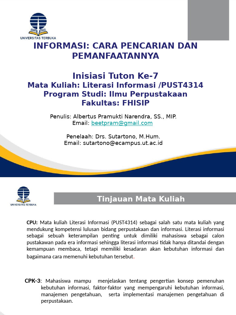 INISIASI 7 Lit Info | PDF