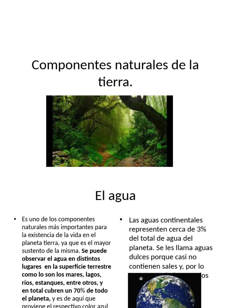 Componentes Naturales: Agua, Relieve y Clima | PDF