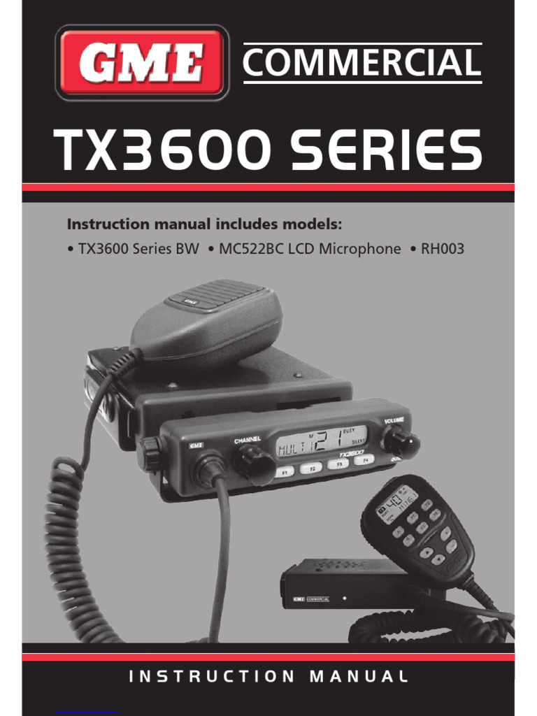 GME tx3600 Series Manual | PDF | Electrical Engineering | Sound ...