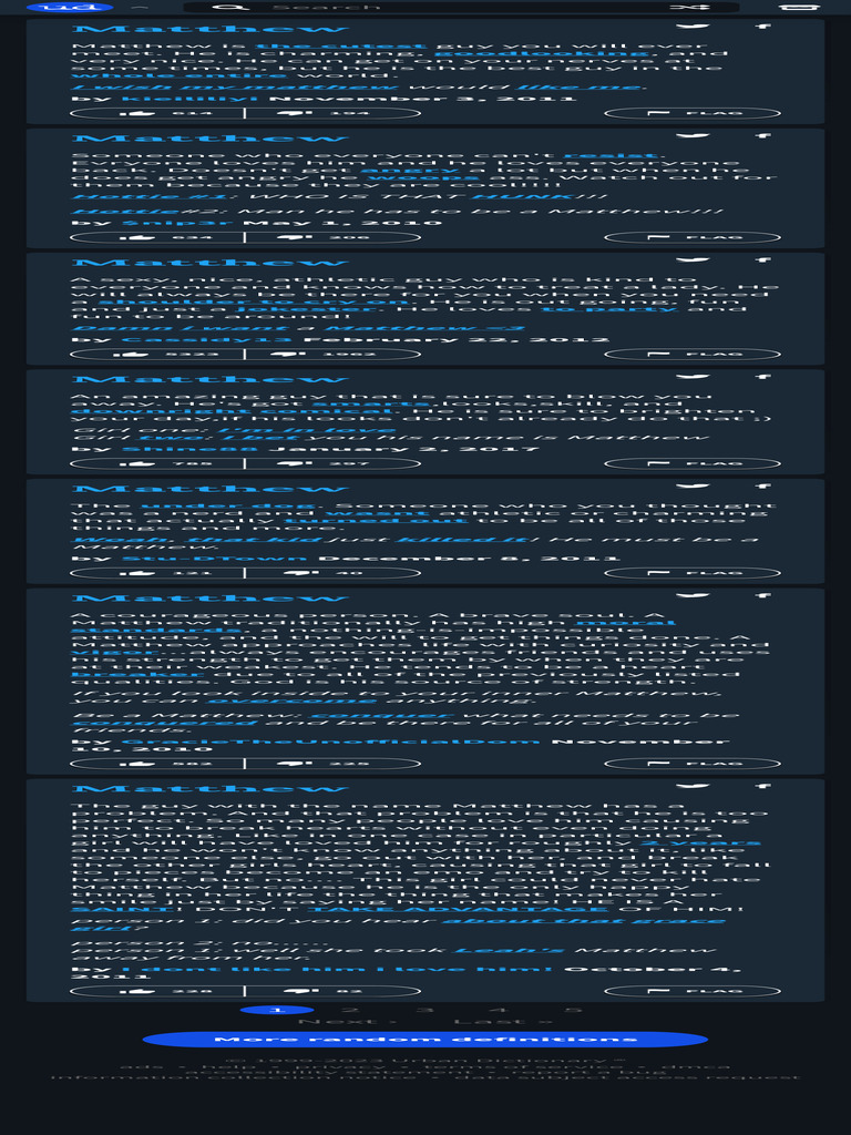 Urban Dictionary Matthew | PDF | Sports & Recreation | Social Science