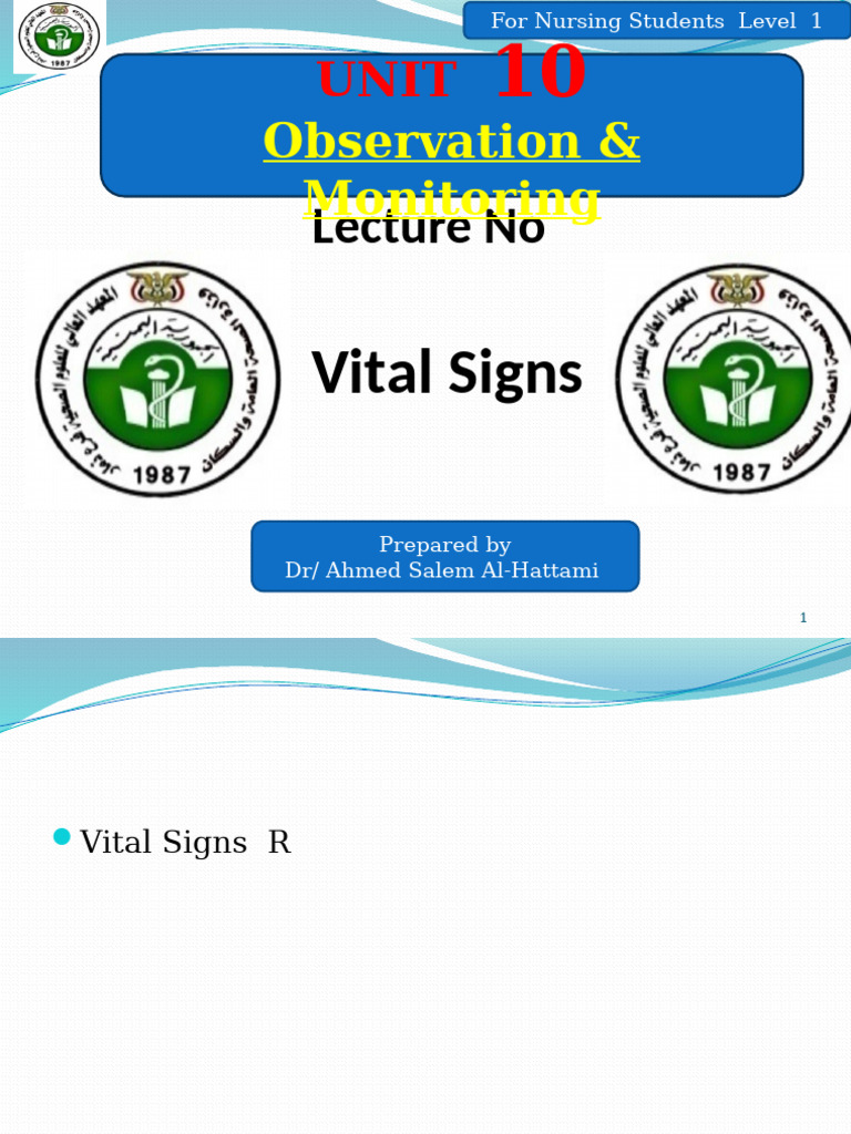 Lecture 4 Vital-Signs New | PDF | Pulse | Breathing