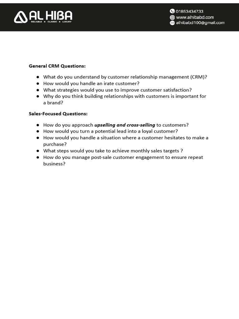 Set For CRM | PDF