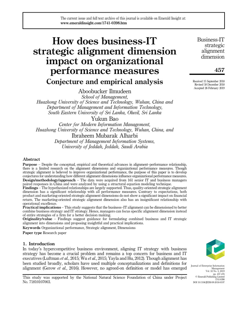 How Does business-IT Strategic Alignment Dimension Impact On ...