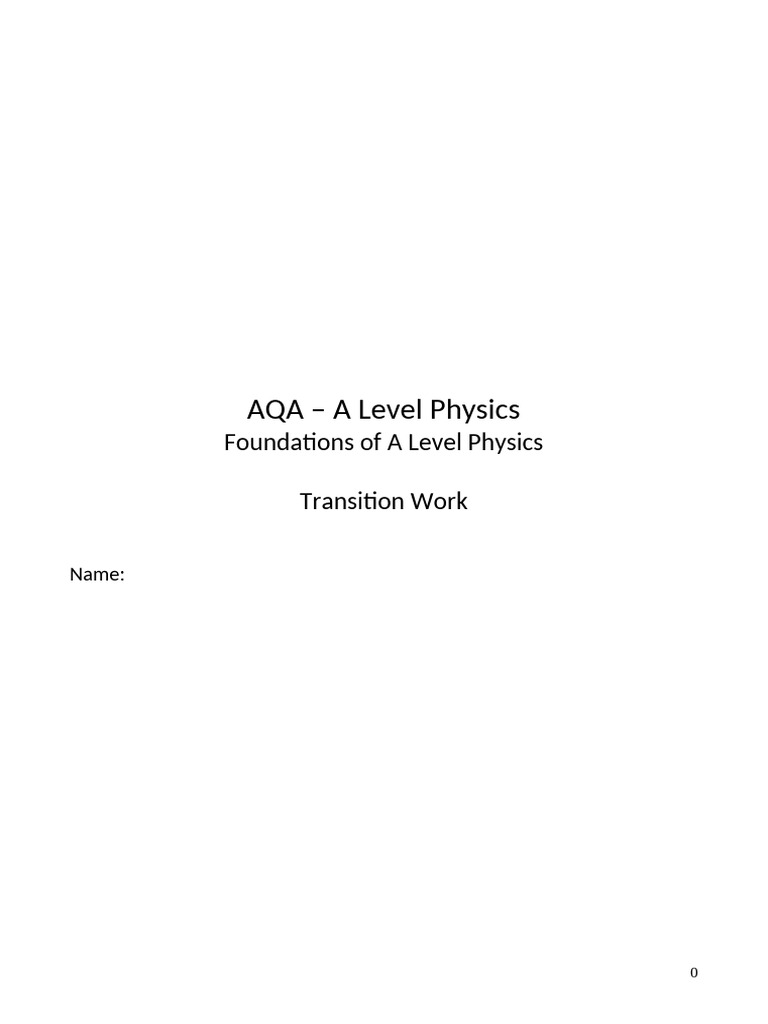 A Level Physics Flashcards Guide | PDF | International System Of Units ...