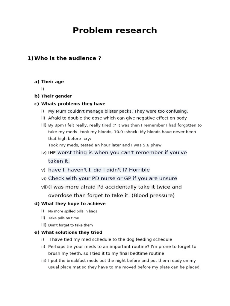 Problem Research | PDF | Wellness