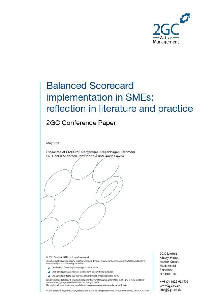 Balanced Scorecard Implementation in SME's | PDF | Strategic Management ...