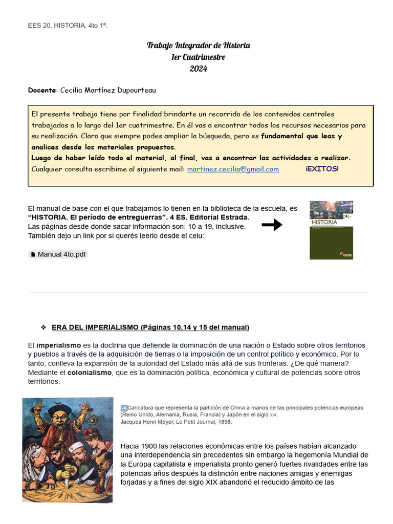 TP para Recuperar Historia 1er Cuatri 4to | PDF | Capitalismo | Democracia