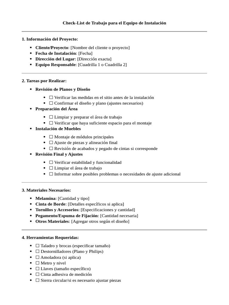Check List | PDF