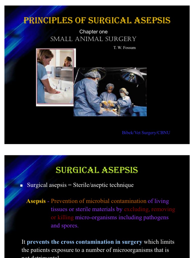 Principles of Surgical Asepsis | PDF | Surgery | Sterilization ...