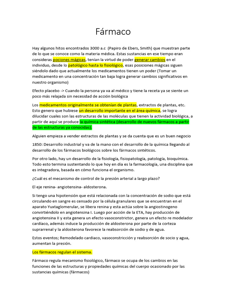 FÃ¡Rmaco Clase 1 | PDF | Farmacología | Medicamentos con receta