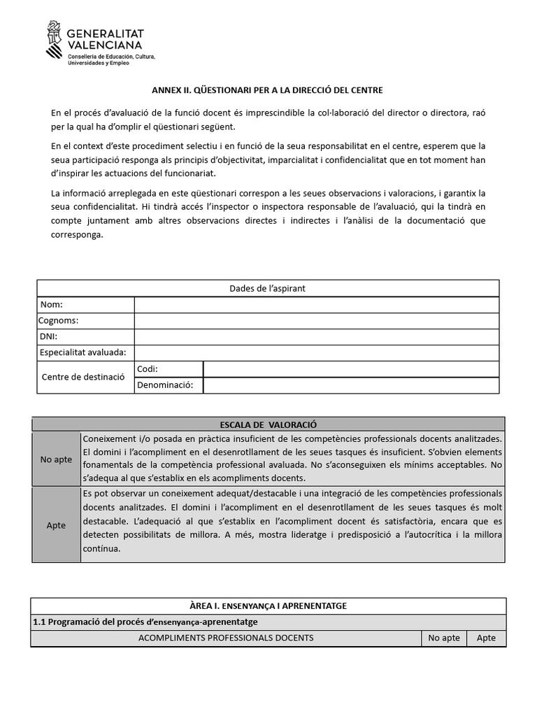 Anexo II Formulario Director - Cast - v2 - JTA - VFC - 24-008246 - Trad | PDF