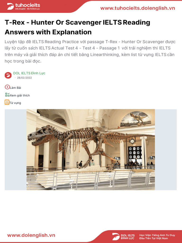 T-Rex - Hunter or Scavenger | PDF | Tyrannosaurus | Predation