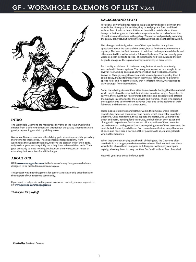 GF - Wormhole Daemons of Lust 3.4.1 | PDF