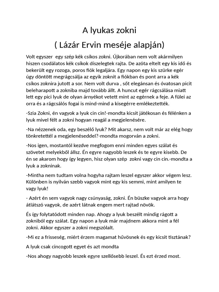 A Lyukas Zokni | PDF