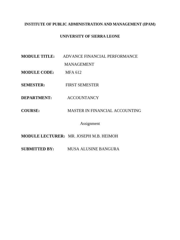 Institute of Public Administration and Management | PDF | Equity (Finance) | Investing