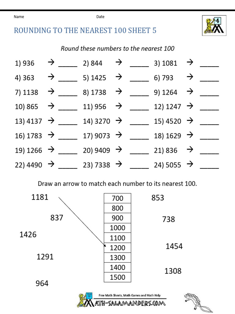Rounding Nearest 100 5 | PDF