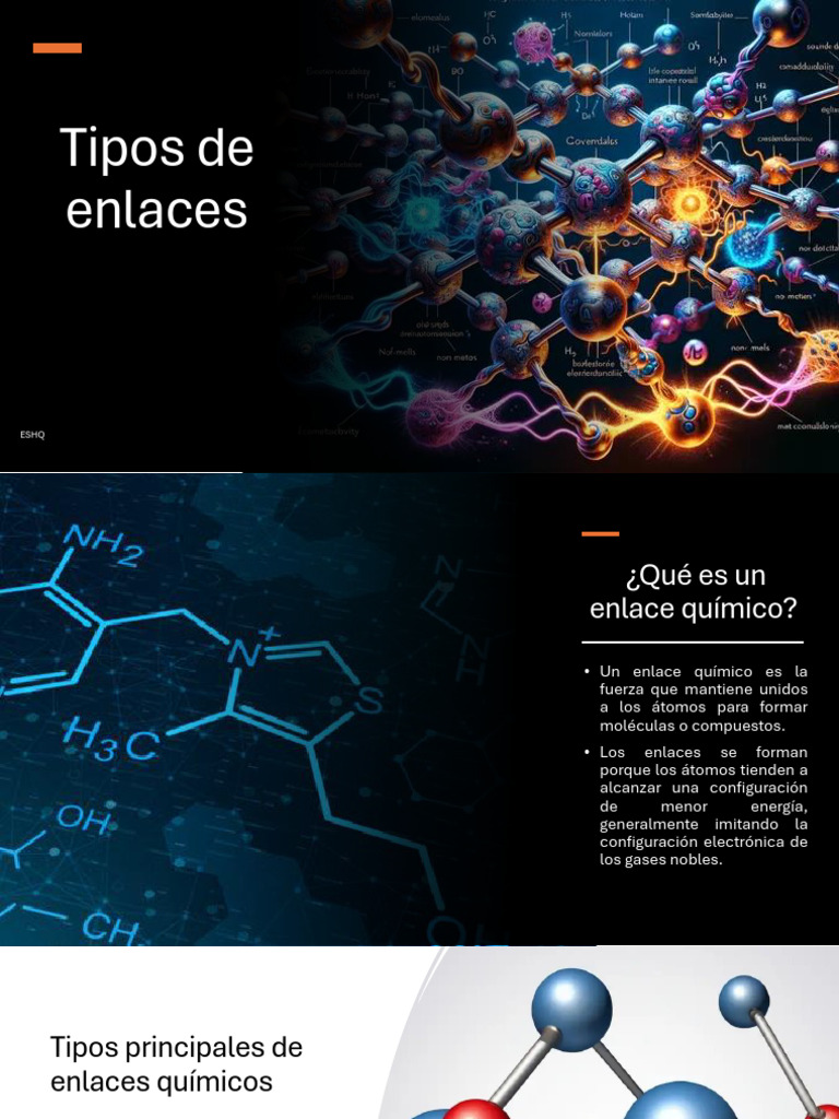 Tipos de Enlaces Químicos Explicados | PDF | Enlace químico | Enlace iónico