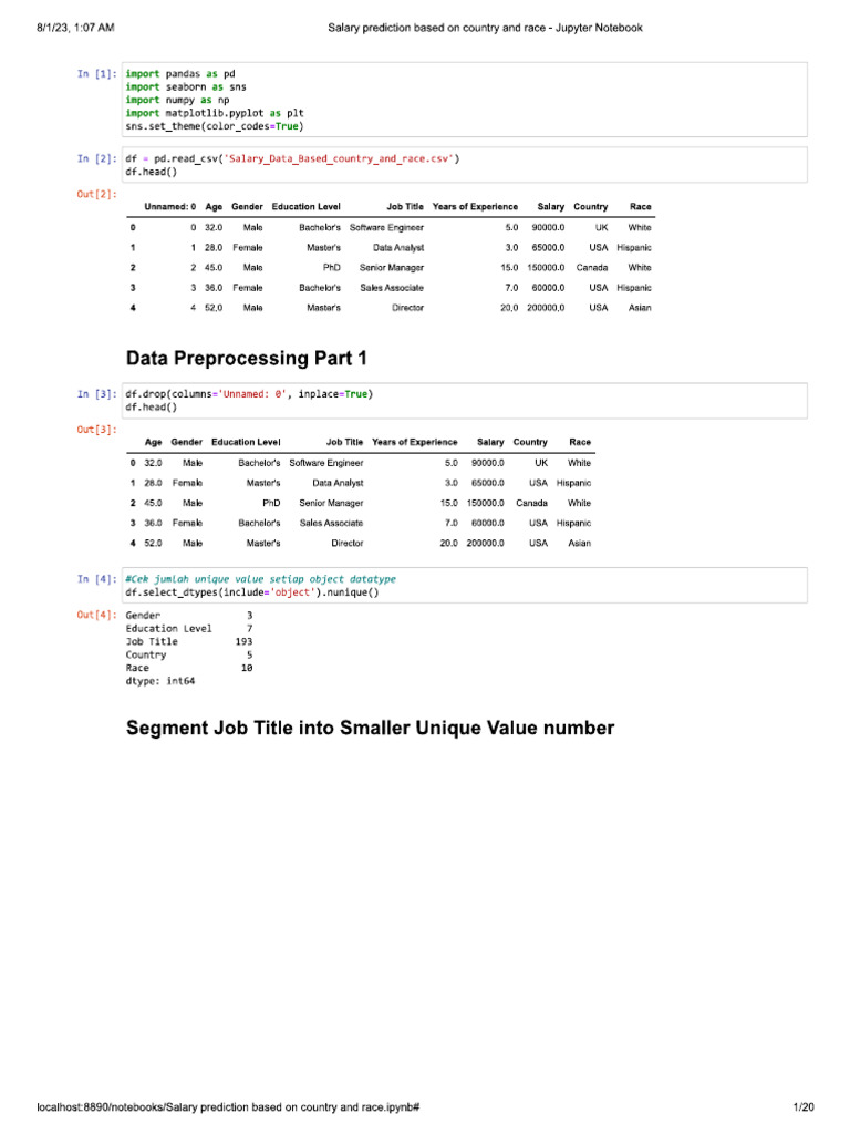 Salary Prediction With ML | PDF