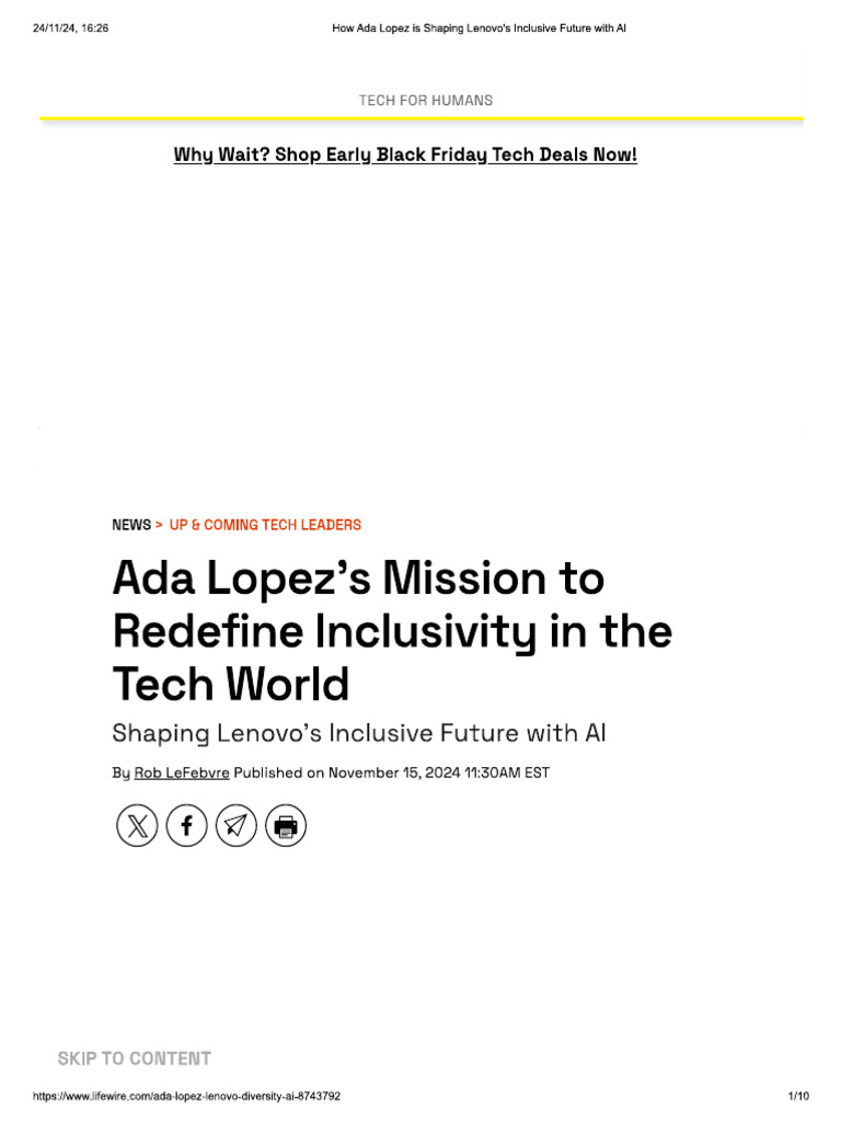 Ada Lopez's Mission To Redefine Inclusivity in The Tech World | PDF