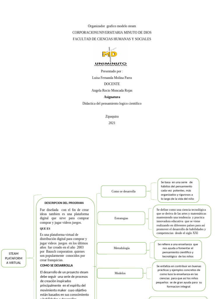 Organizador Grafico Modelo Steam | PDF | Enseñando | Aprendizaje