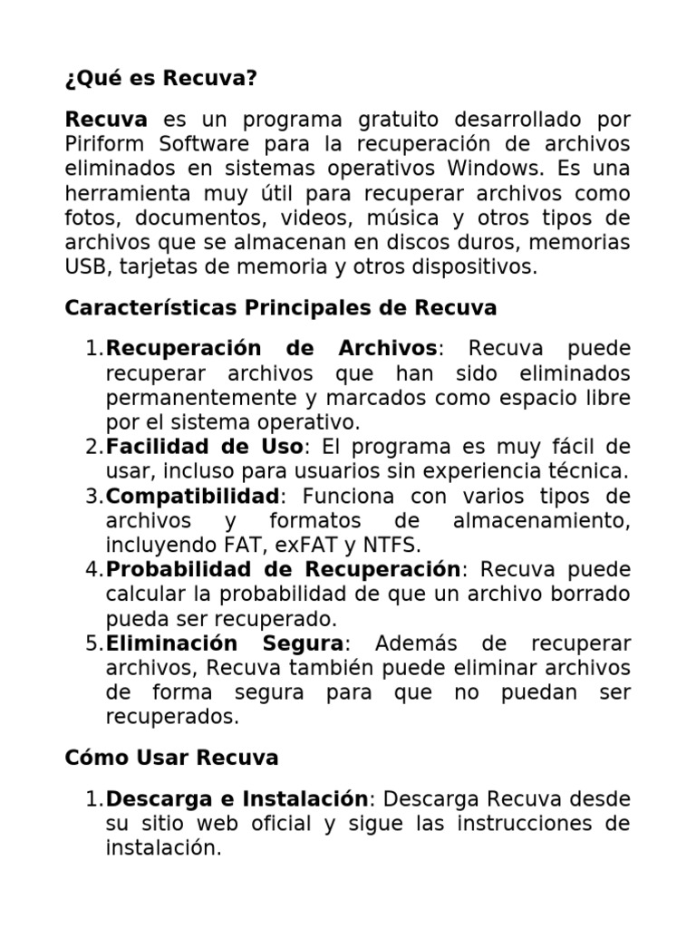 Qué Es Recuva | PDF