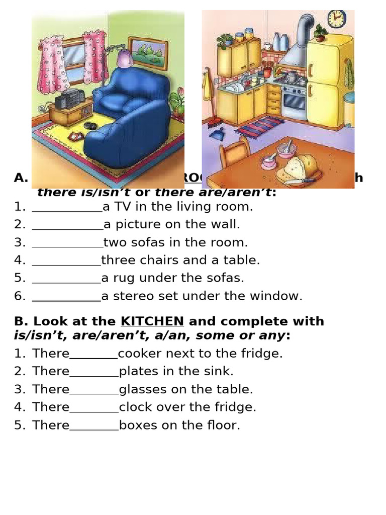 House There Is There Are Exercises | PDF | Language Arts & Discipline | Art