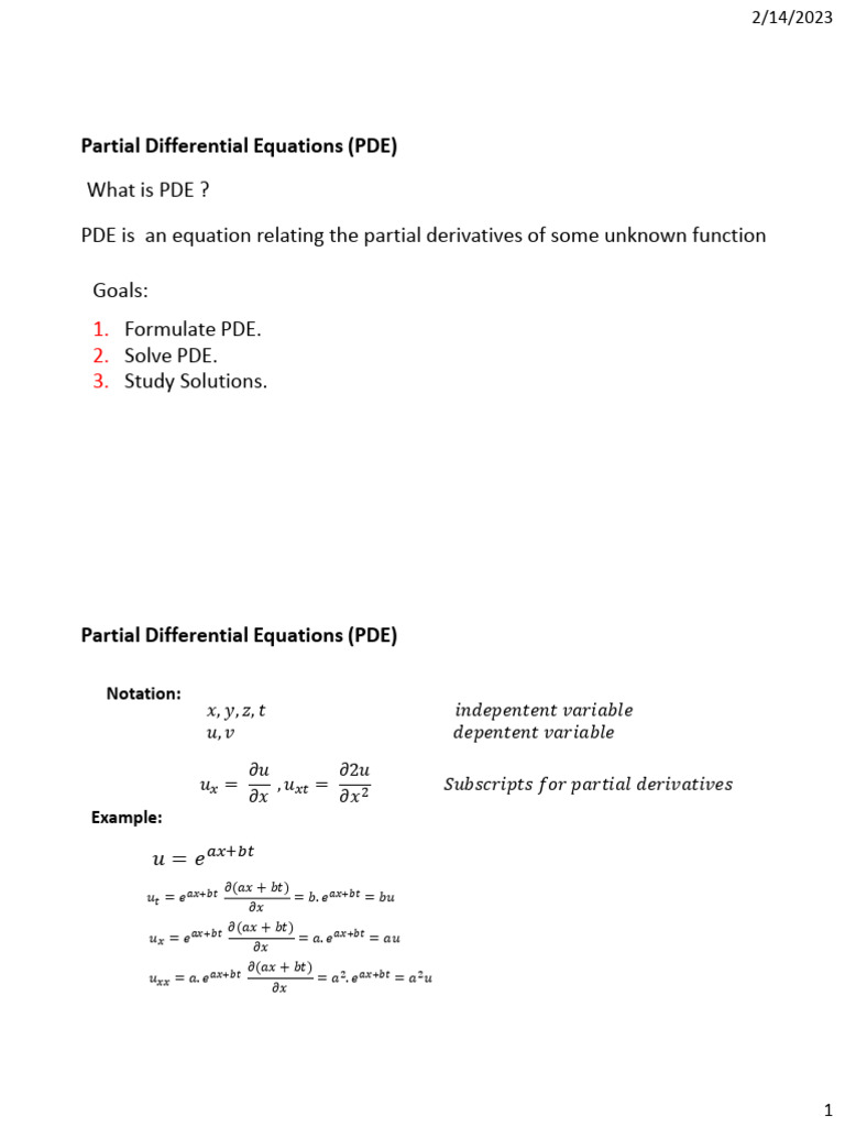 LEC6 | PDF | Partial Differential Equation | Differential Equations