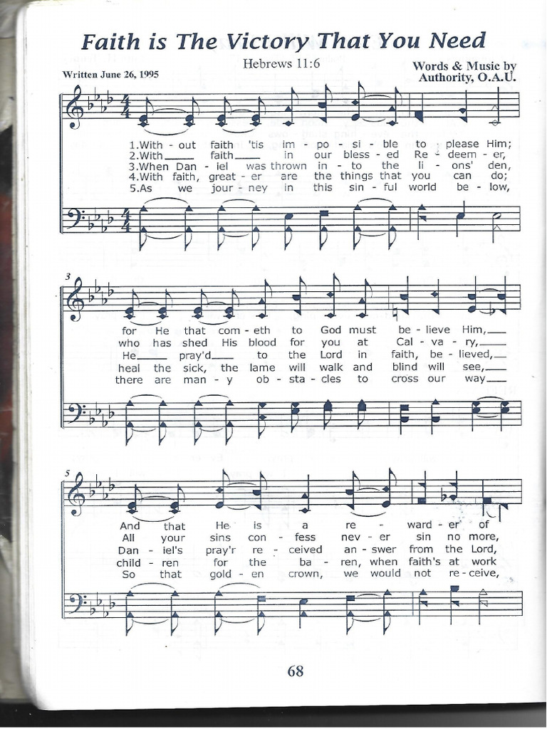 Faith Is The Victory-Music Sheet | PDF