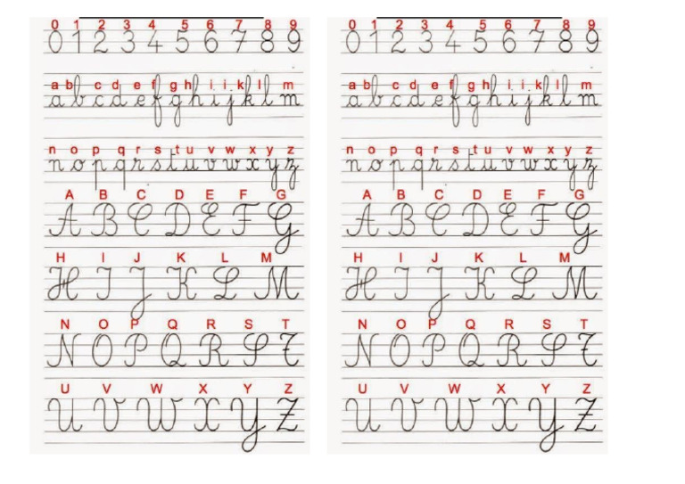 Abecedario en Cursiva | PDF